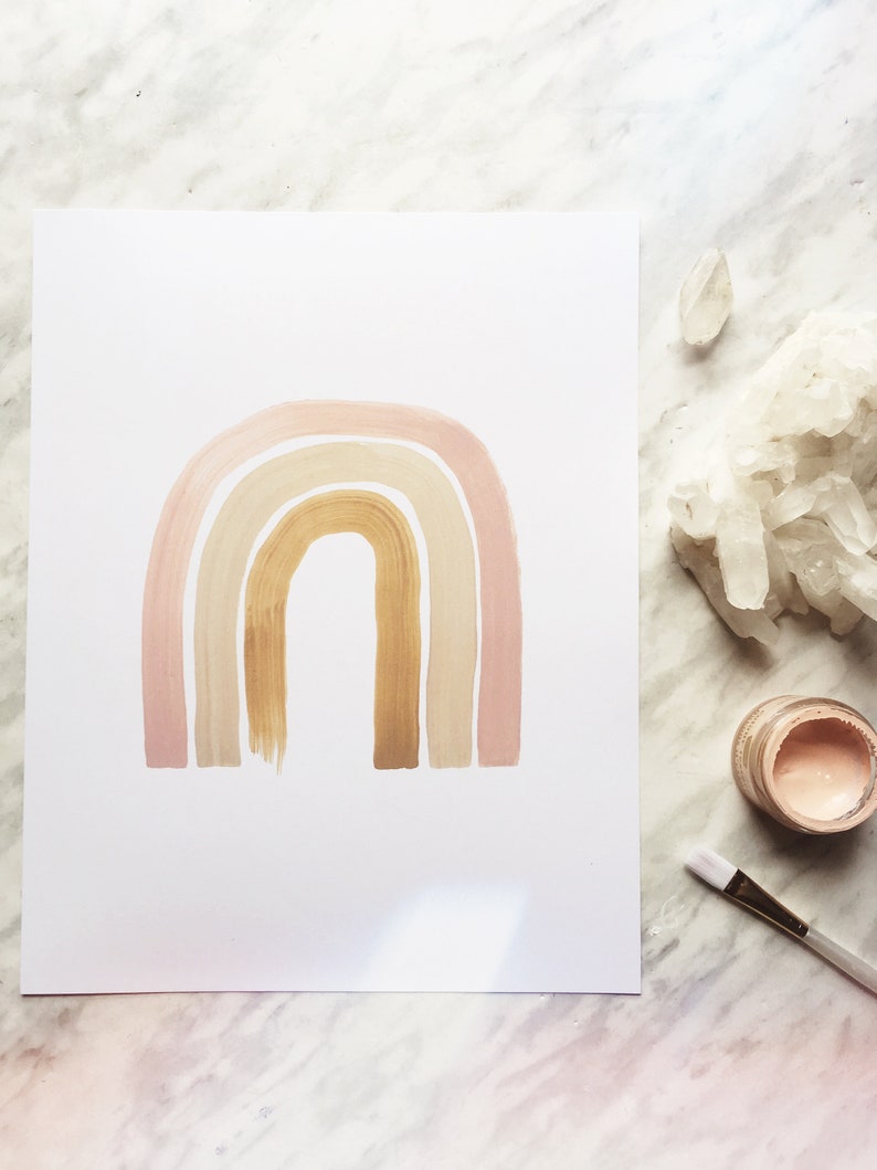 Neutral Rainbow Print Rainbow Art Neutral Nursery Print - Etsy Australia