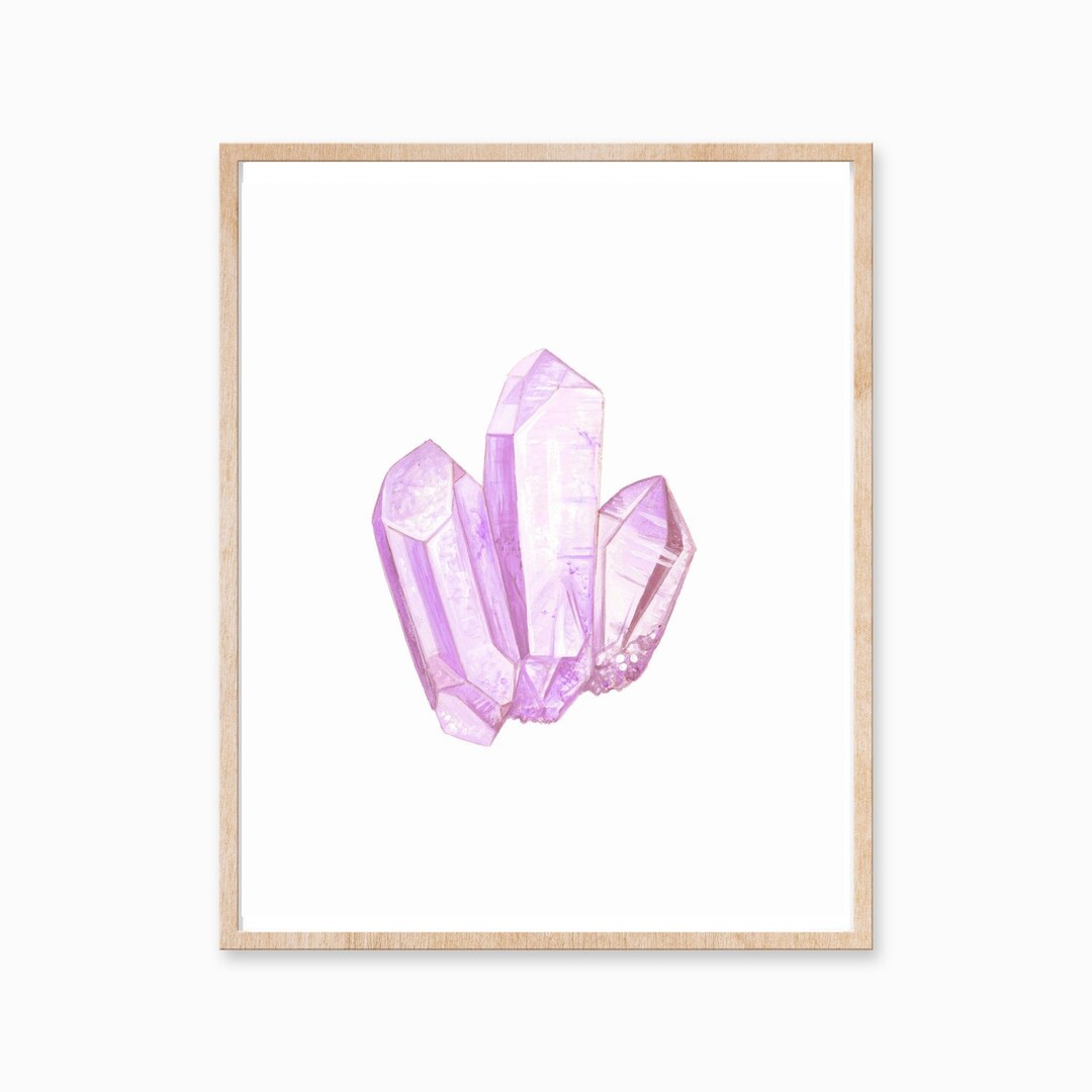 Amethyst Art Print, Crystal Art, Crystal Print, Gem Art, Gem Print ...