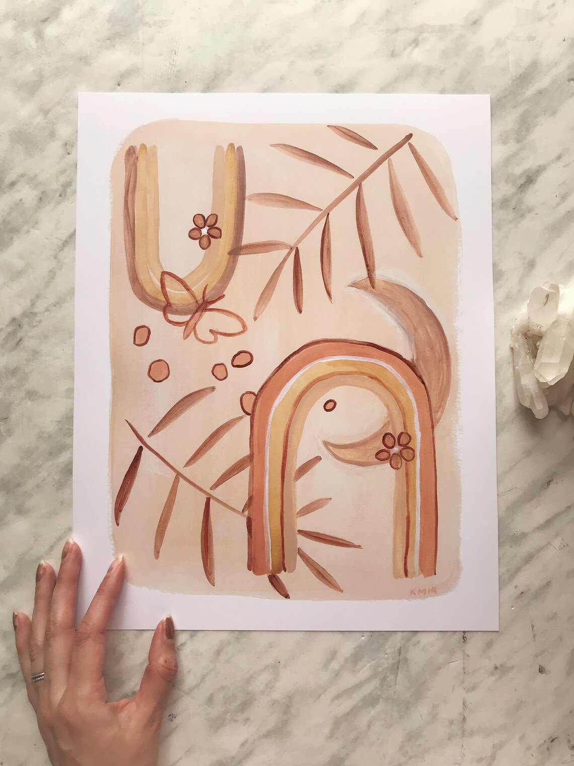 Neutral Rainbow Print Earthy Nursery Decor Abstract Rainbow - Etsy