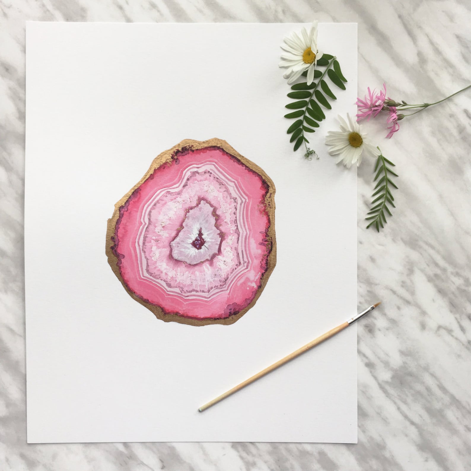 Ruby Agate Slice Print Agate Art Crystal Print Gemstone - Etsy