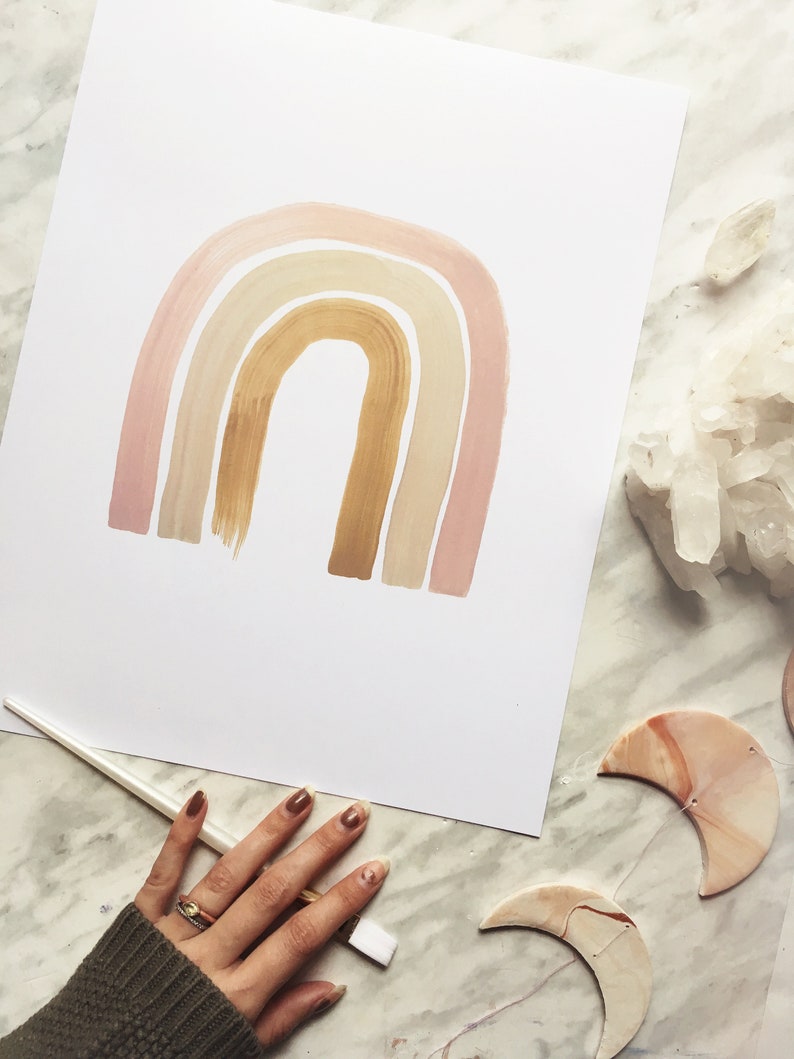 Neutral Rainbow Print Rainbow Art Neutral Nursery Print - Etsy Australia
