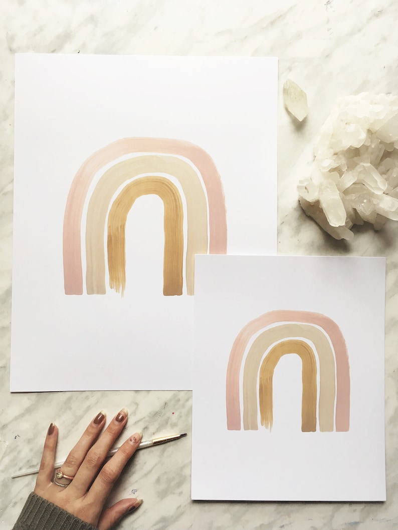 Neutral Rainbow Print Rainbow Art Neutral Nursery Print - Etsy Australia