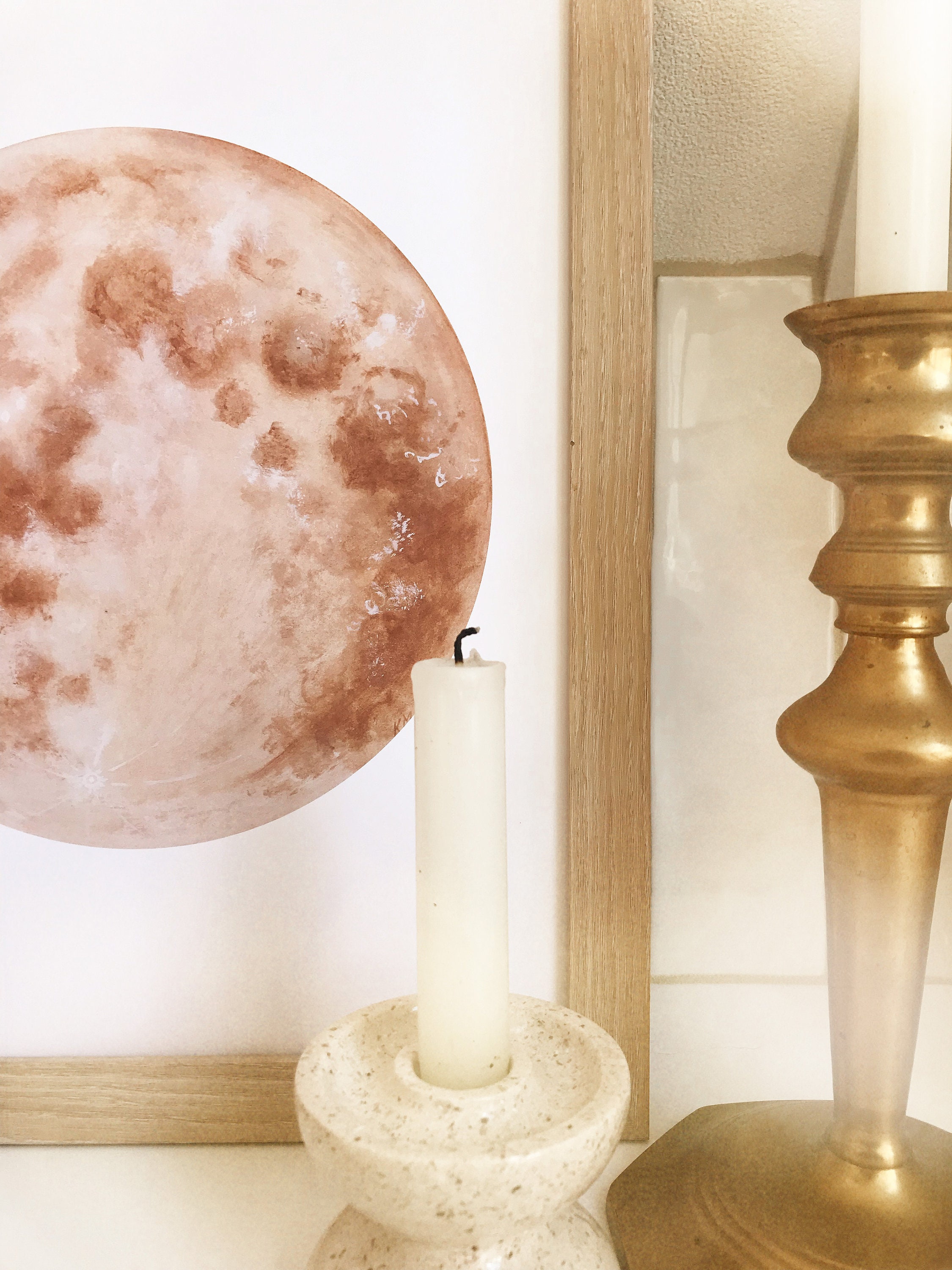 Brown Moon Print, Warm Tone Moon, Dreamy Moon Print, Moon Decor, Boho ...
