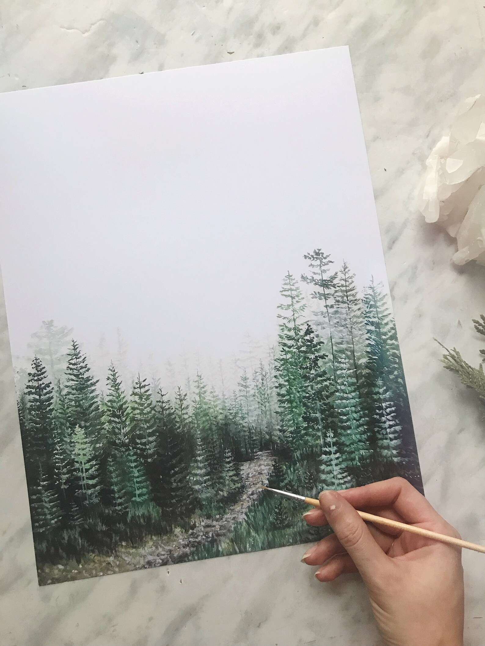 Forest Print, Nature Print, Forest Art, Nature Art, Minimal Forest Art ...