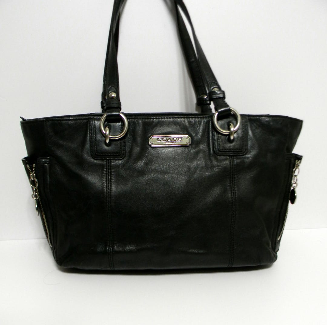 COACH Black # F19252 Full Grain Cowhide Leather Shoulder Handbag - Etsy
