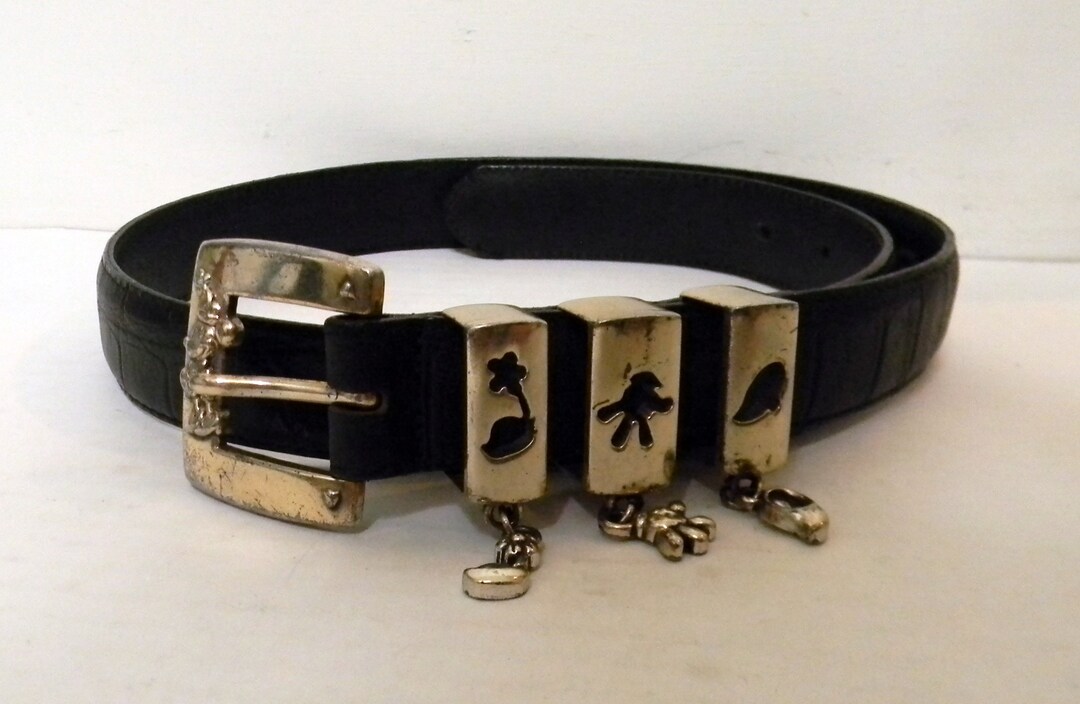 Disney Mickey Mouse Buckle Retro Vintage Rare Item Genuine Leather Belt ...