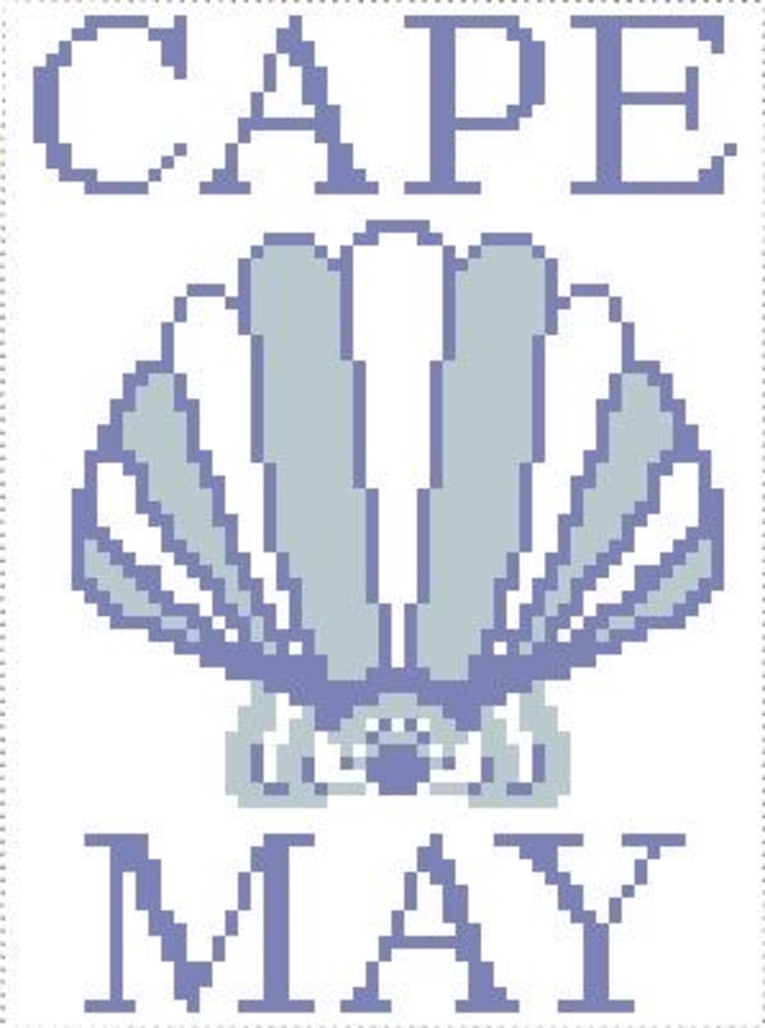 Personalized (beach Name) Seashore Beach Seashell Needlepoint Design - Etsy