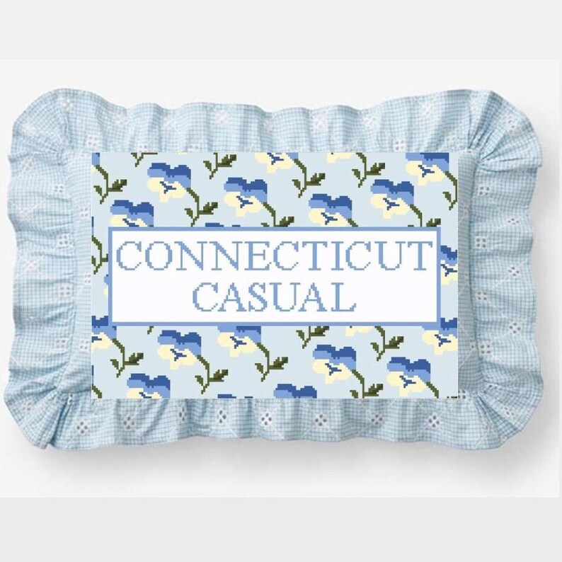 Connecticut Casual Floral Pillow Needlepoint Cross Stitch Pattern ...