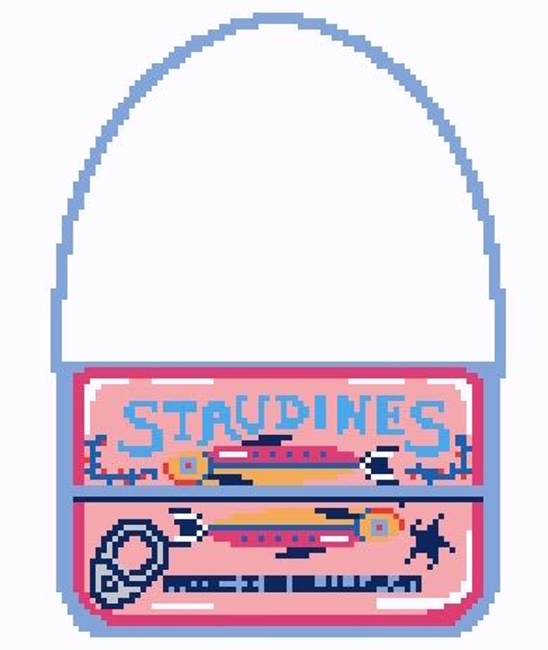 Staudines Sardine Bag Needlepoint Pattern Cross Stitch Design STAUD ...