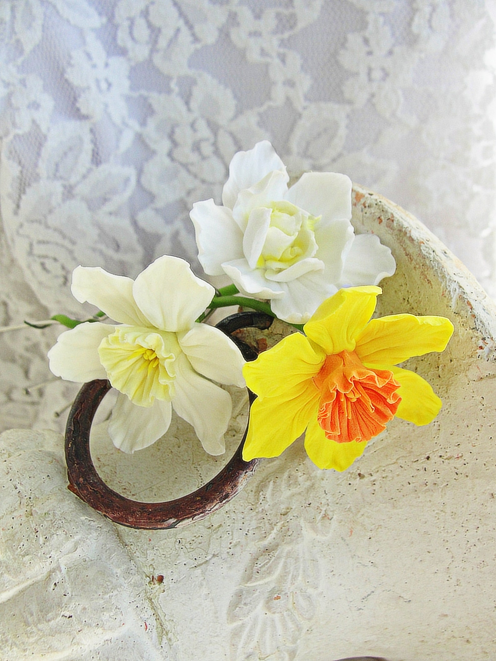 Spring Daffodil, Daffodil Hair Clip Set, Spring Hair Clips, St David’s ...