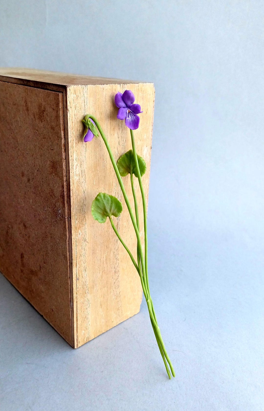 Violet Flower Artificial Plant Realistic Flower Wild Violets Clay ...