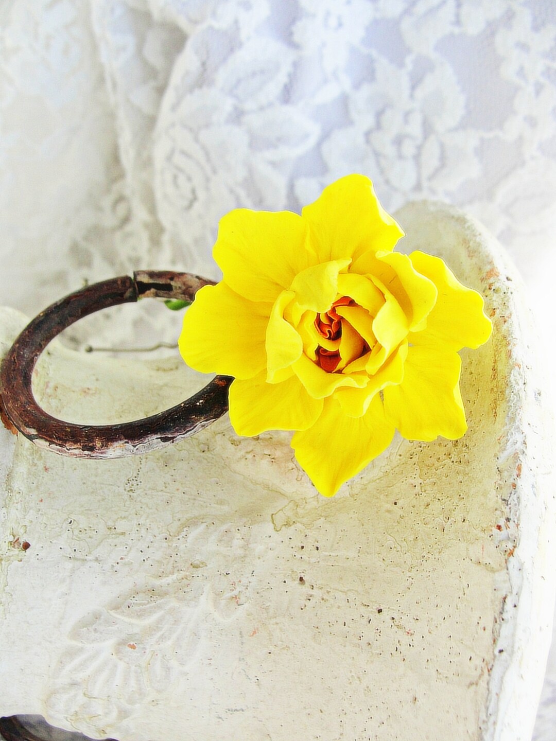 Spring Daffodil, Daffodil Hair Clip Set, Spring Hair Clips, St David’s ...