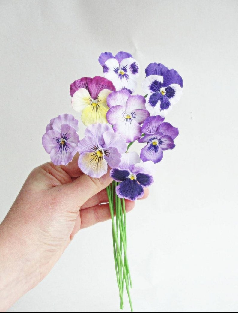Viola Pansy Home Decor, Viola Handmade Flower for Decor, Artifical ...
