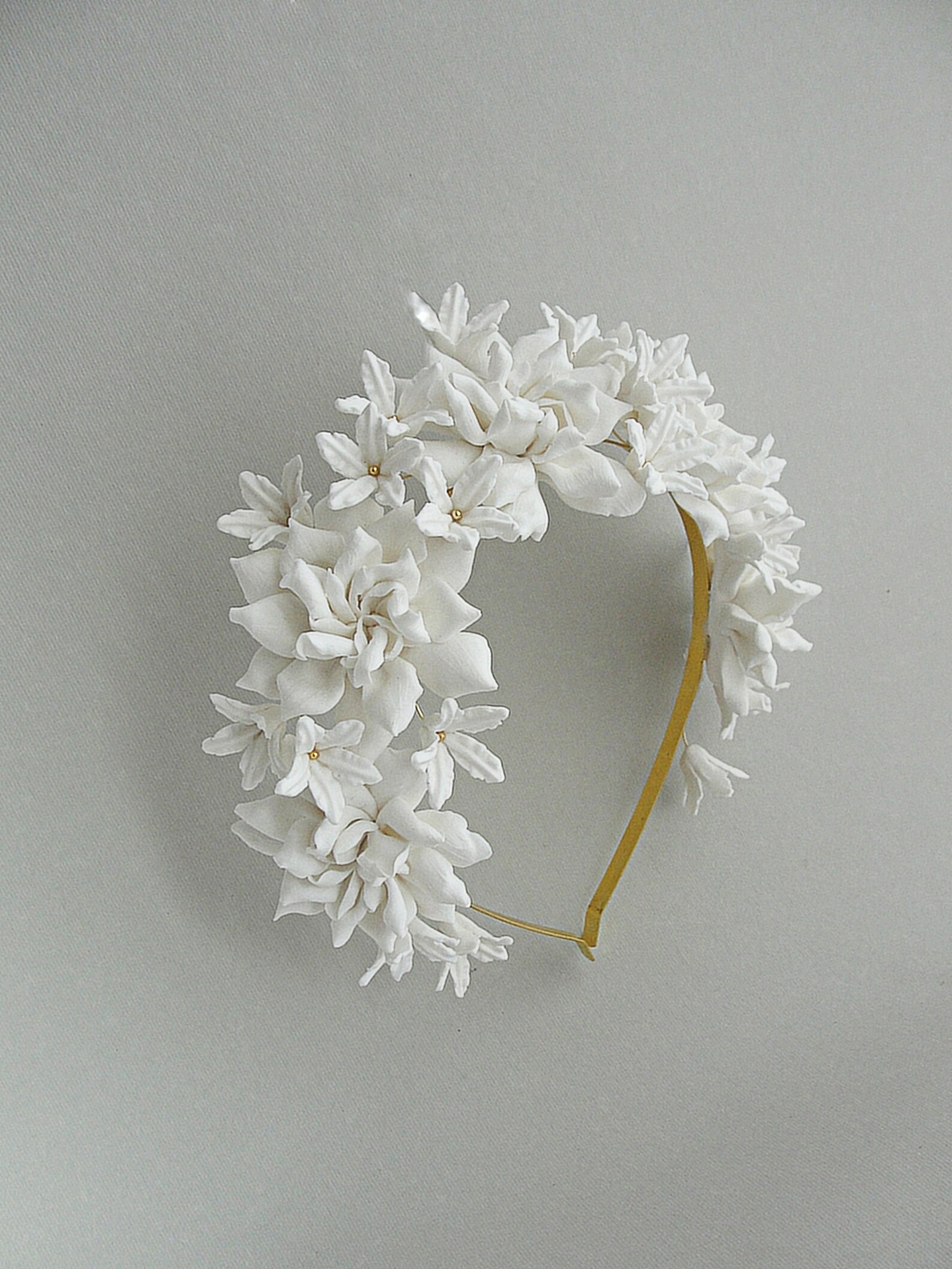 White Gold Tiara White Gold Flower Wedding Tiara White Gold | Etsy