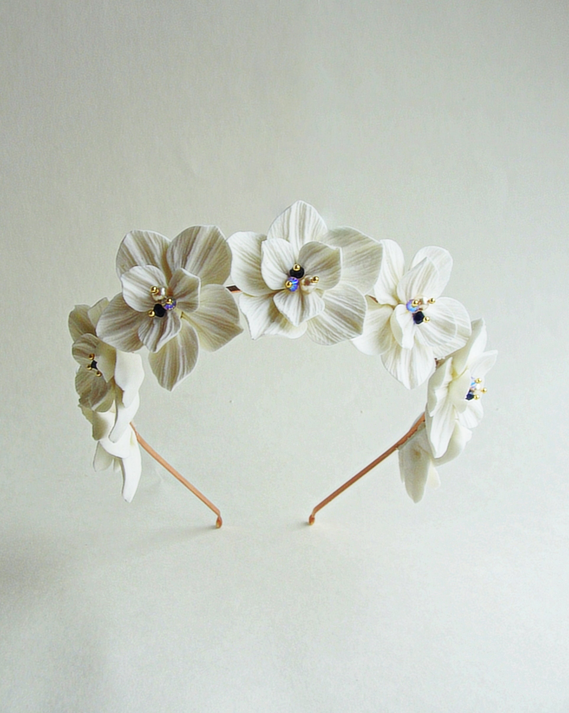 Ivory Gold Blue Flowers Wedding Tiara Ivory Gold Blue Bridal | Etsy