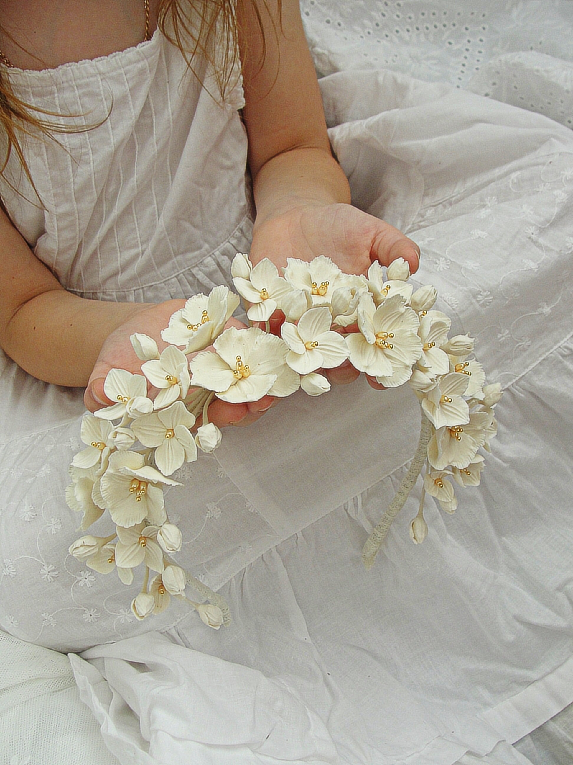Ivory Gold Flowers Wedding Tiara Ivory Gold Bridal Tiara | Etsy