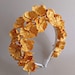 Gold Flowers Bridal Hair Crown, Golden Wedding Hair Crown, Bridal Gold ...