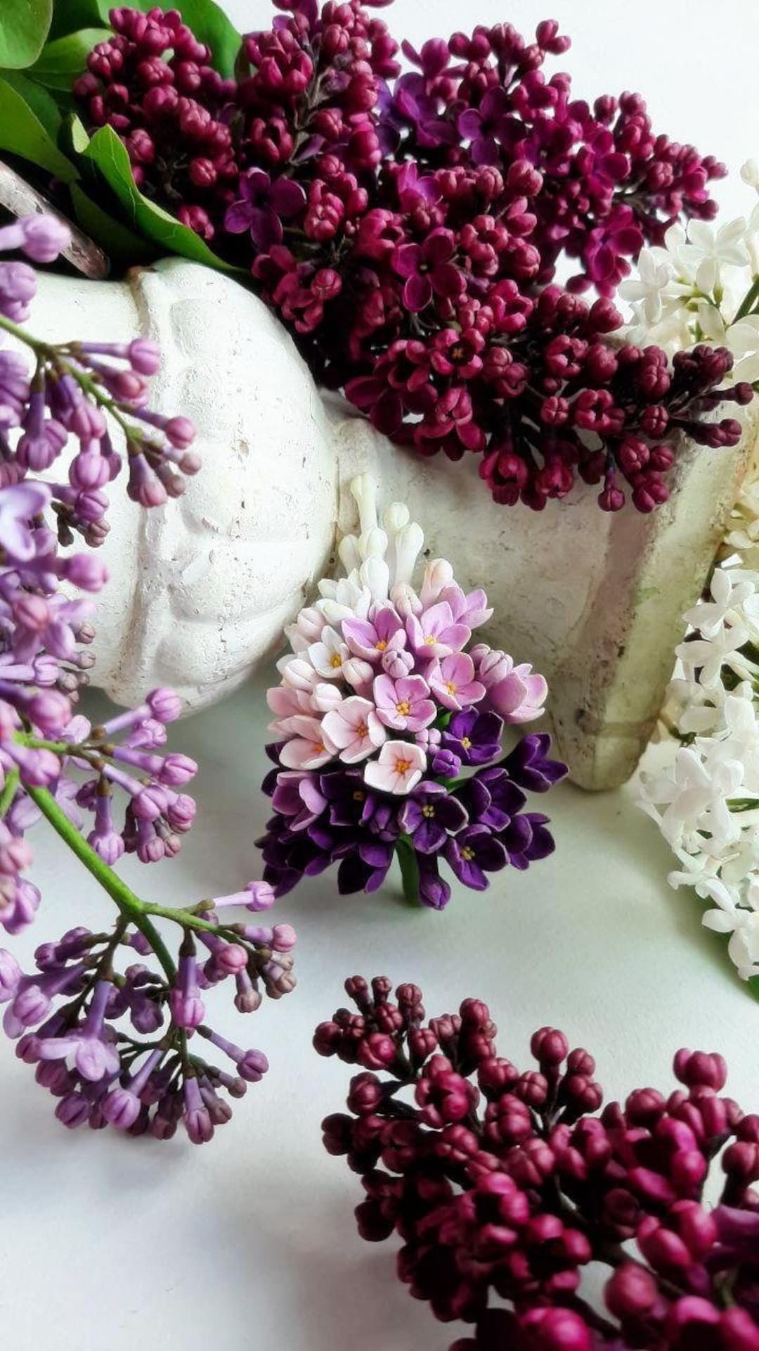 Floral Brooch Lilac Brooch Flower, Lilac Flower, Women Gift, Wedding ...