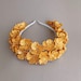 Gold Flowers Bridal Hair Crown, Golden Wedding Hair Crown, Bridal Gold ...