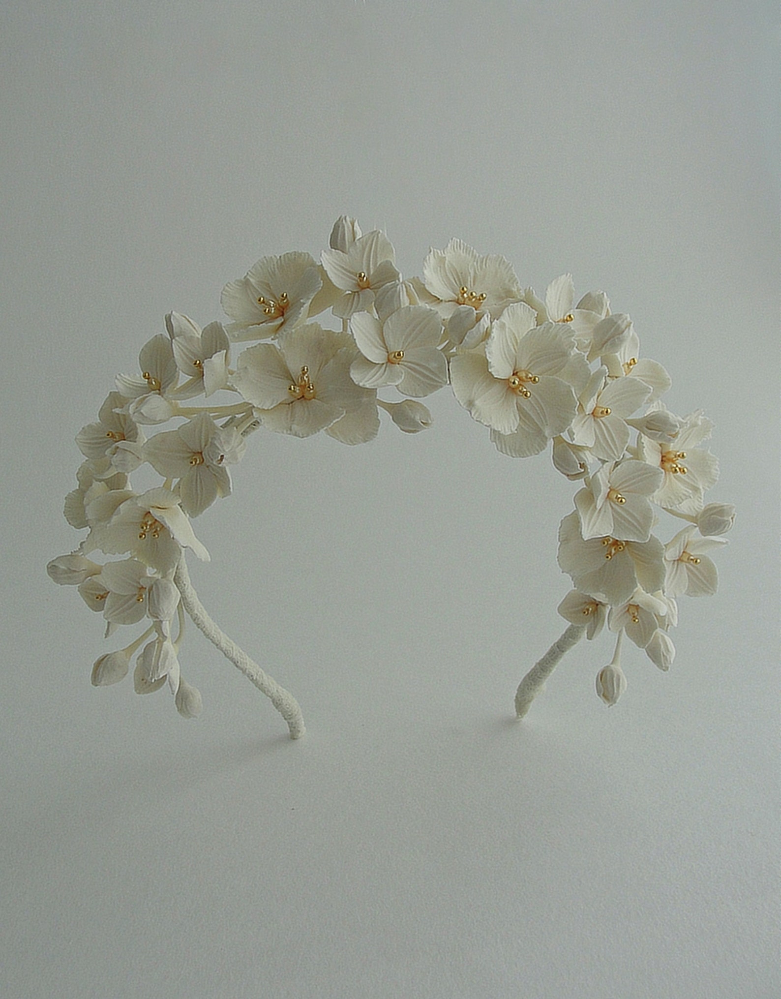 Ivory Gold Flowers Wedding Tiara Ivory Gold Bridal Vine | Etsy