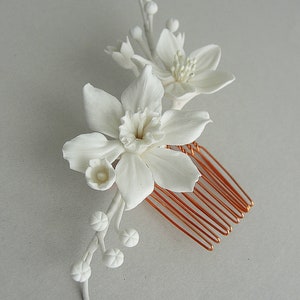 White Ivory Flowers Hair Comb Lily of the Valley Hair - Etsy