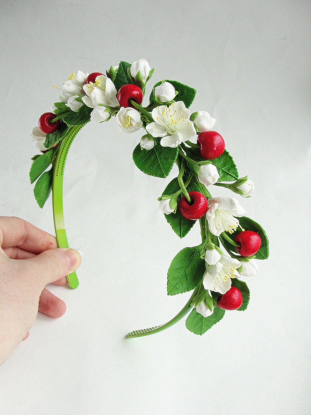 Cherry Berry Headband, Baby Headband, Berry Summer Fruit, Birthday Baby ...