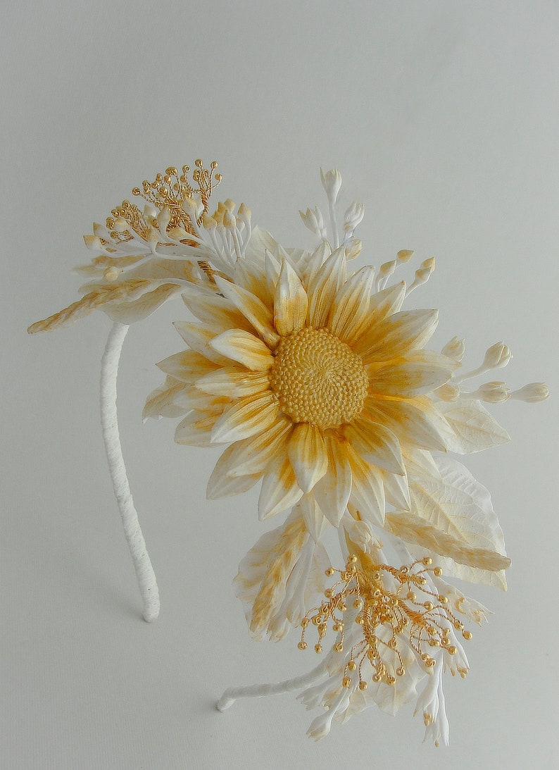 Ivory Gold Garden Flower Vine, Gold Bohemian Bride, Ivory Gold Woodland ...