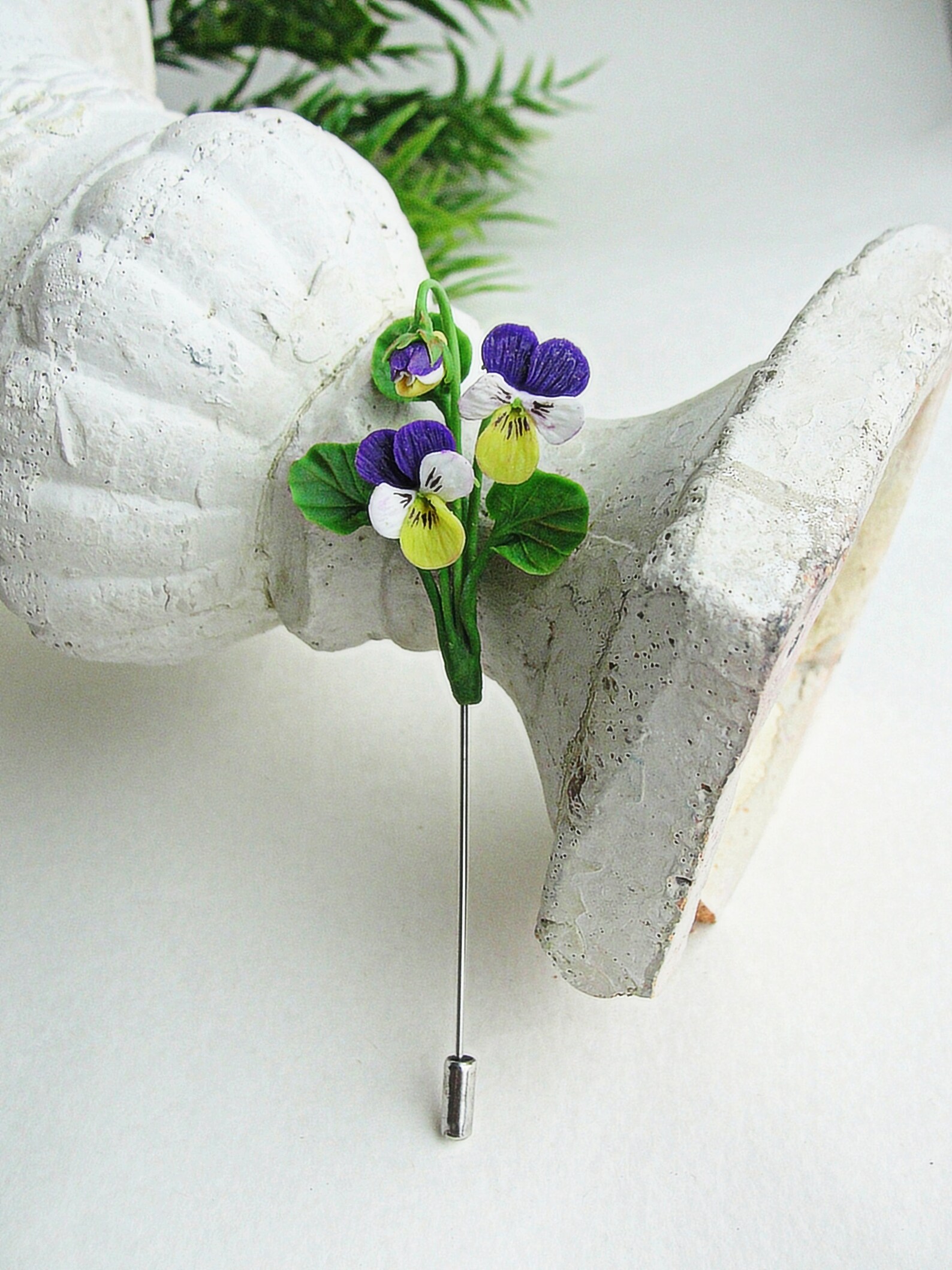 Violets Brooch Violets Pin Purple Flowers Brooch Easter | Etsy