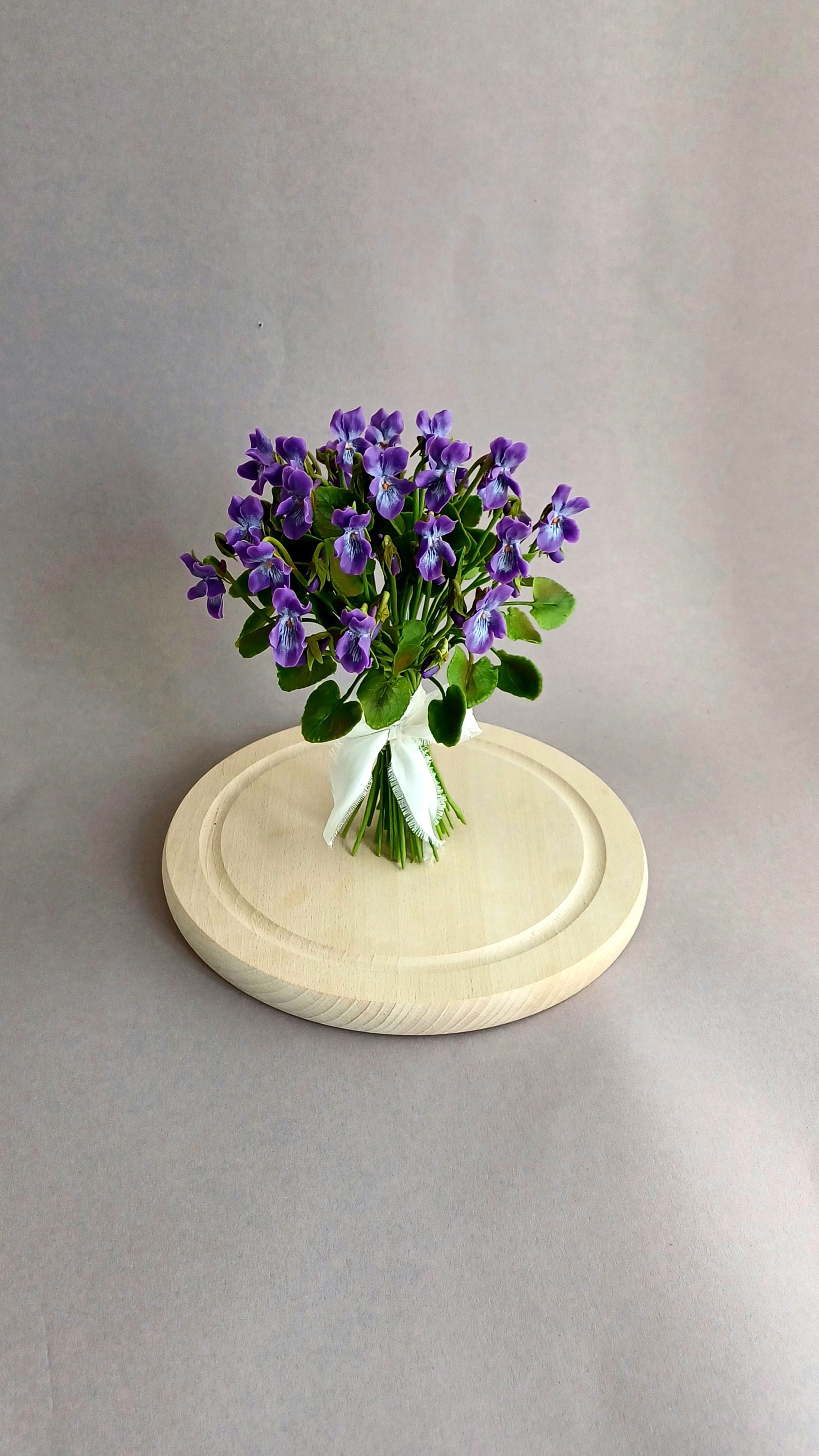 Wild Violets Bouquet in Glass Dome, Violets Flowers Bouquet, Artifical ...