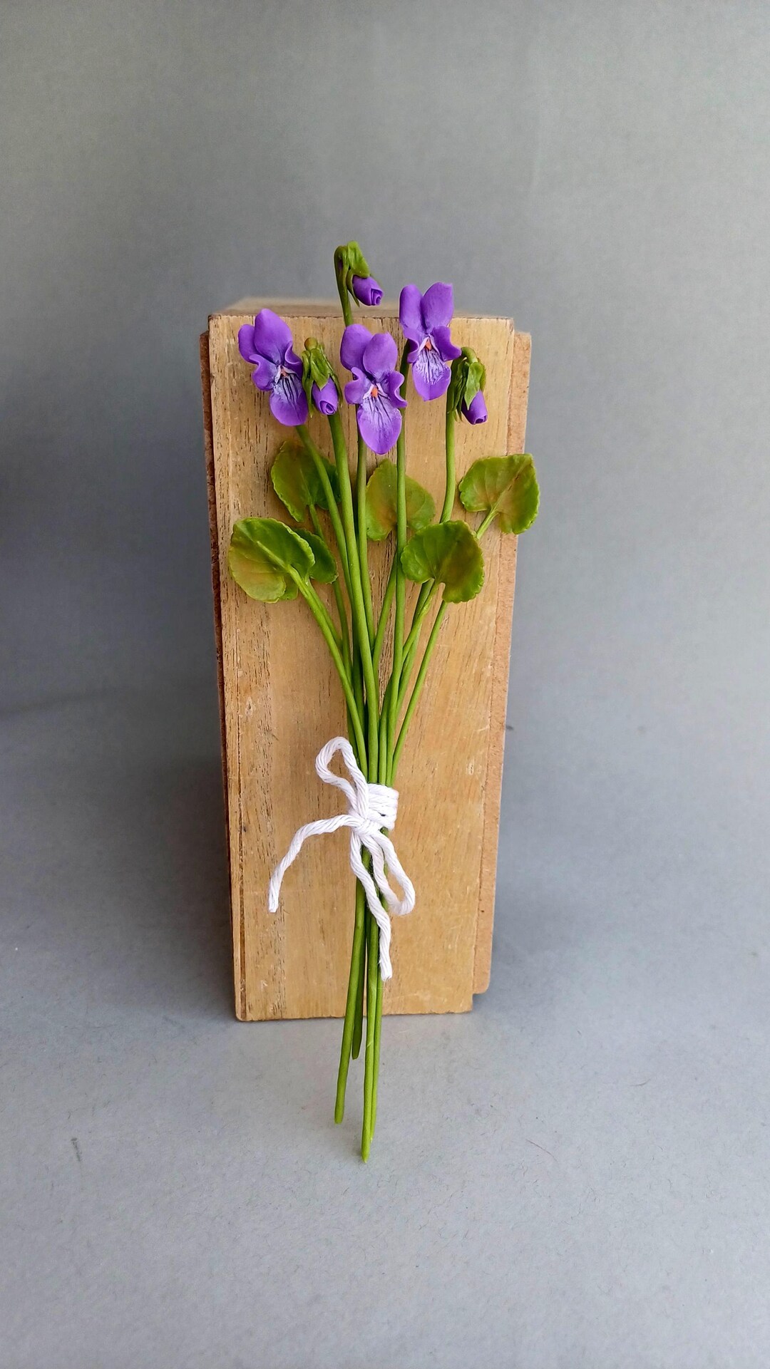 Violet Flower Artificial Plant Realistic Flower Wild Violets Clay ...