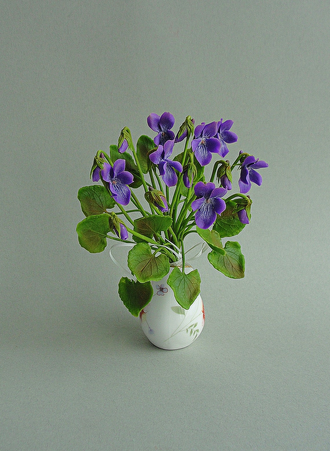 Violet Flower Artificial Plant Realistic Flowers Wild Violets Clay ...