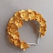Gold Flowers Bridal Hair Crown, Golden Wedding Hair Crown, Bridal Gold ...