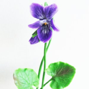 Violet Flower Artificial Plant Realistic Flowers Wild Violets Clay ...