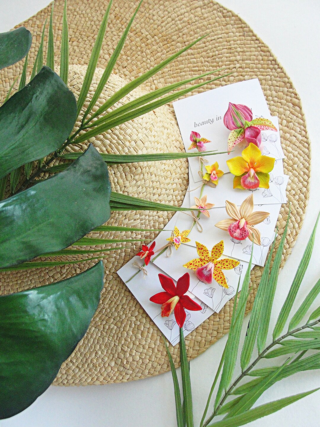 Orchid Flower Brooch Pin 5 Pieces, Orchid Wedding Accessories, Orchid ...