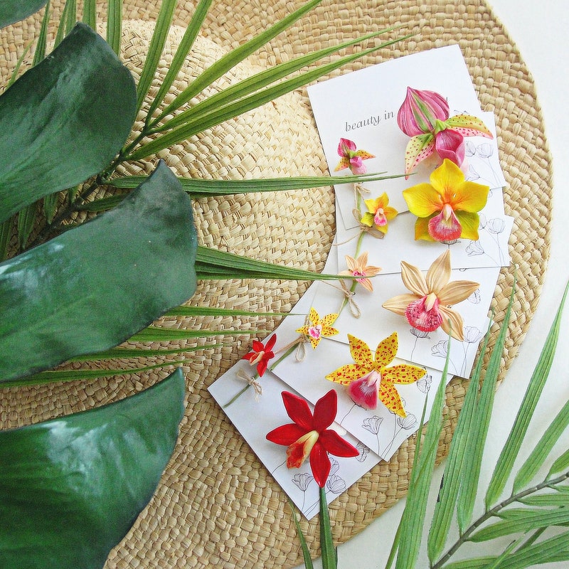 Orchid Lapel Pin - Etsy