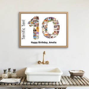 Editable 10th Birthday Photo Collage Template - Terrific Ten! - Canva ...