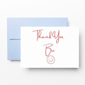 Instant Download - Thank You Bro Card With Smiley Face - Etsy