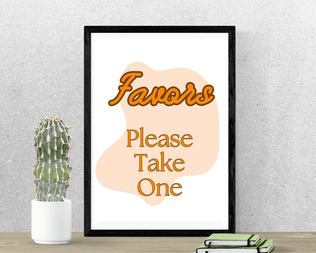 Instant Download - Favors Please Take One - 2 - Etsy