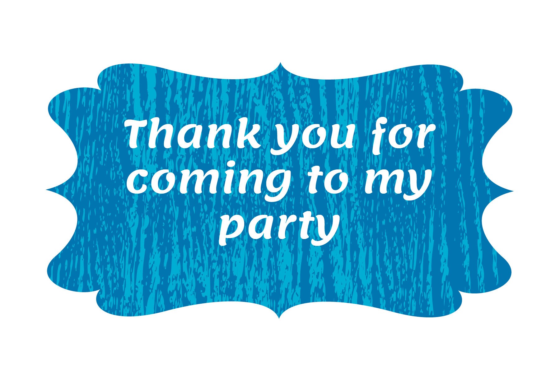 Instant Download - Thank You for Coming to My Party - Elegant - Etsy
