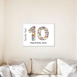 Editable 10th Birthday Photo Collage Template - Terrific Ten! - Canva ...