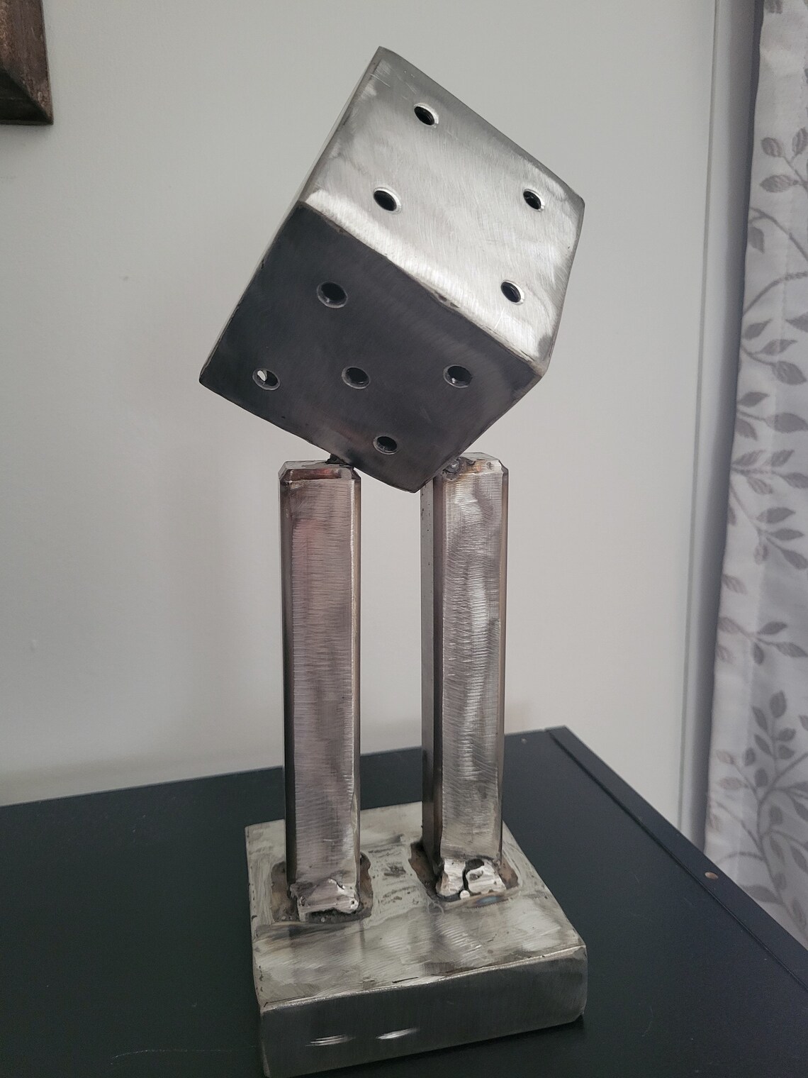 Dice on Columns , Abstract Metal Statue . - Etsy