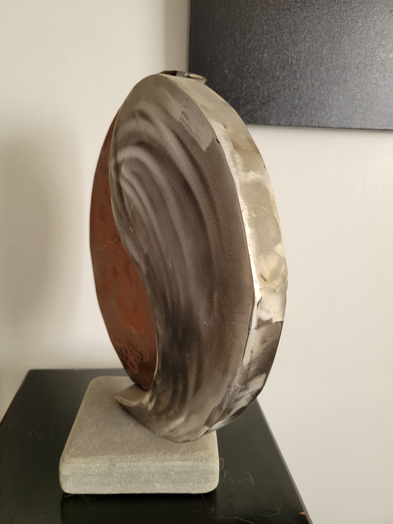 Yin Yang , Metal Statue , Abstract Small Indoor Statue , Abstract Steel ...