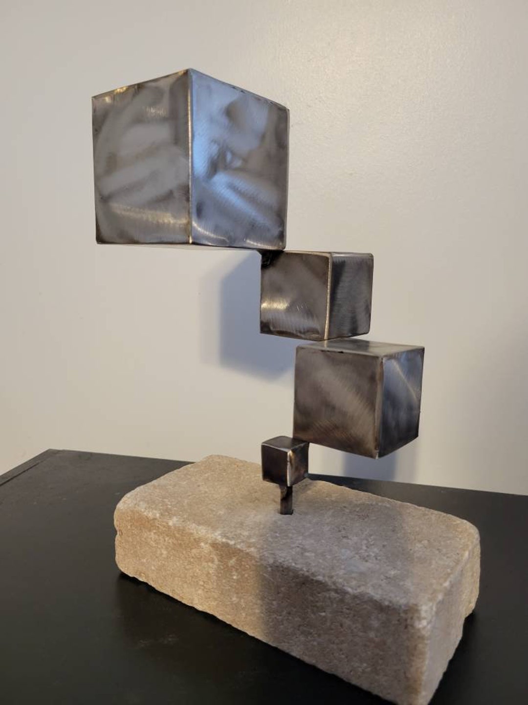 DNA 3 ( Nucleotides) , Modern Sculpture , Abstract Statue , Stainless ...