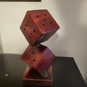 Red Dice , Steel Statue, Small Indoor Metal Art , Metal Statue . - Etsy
