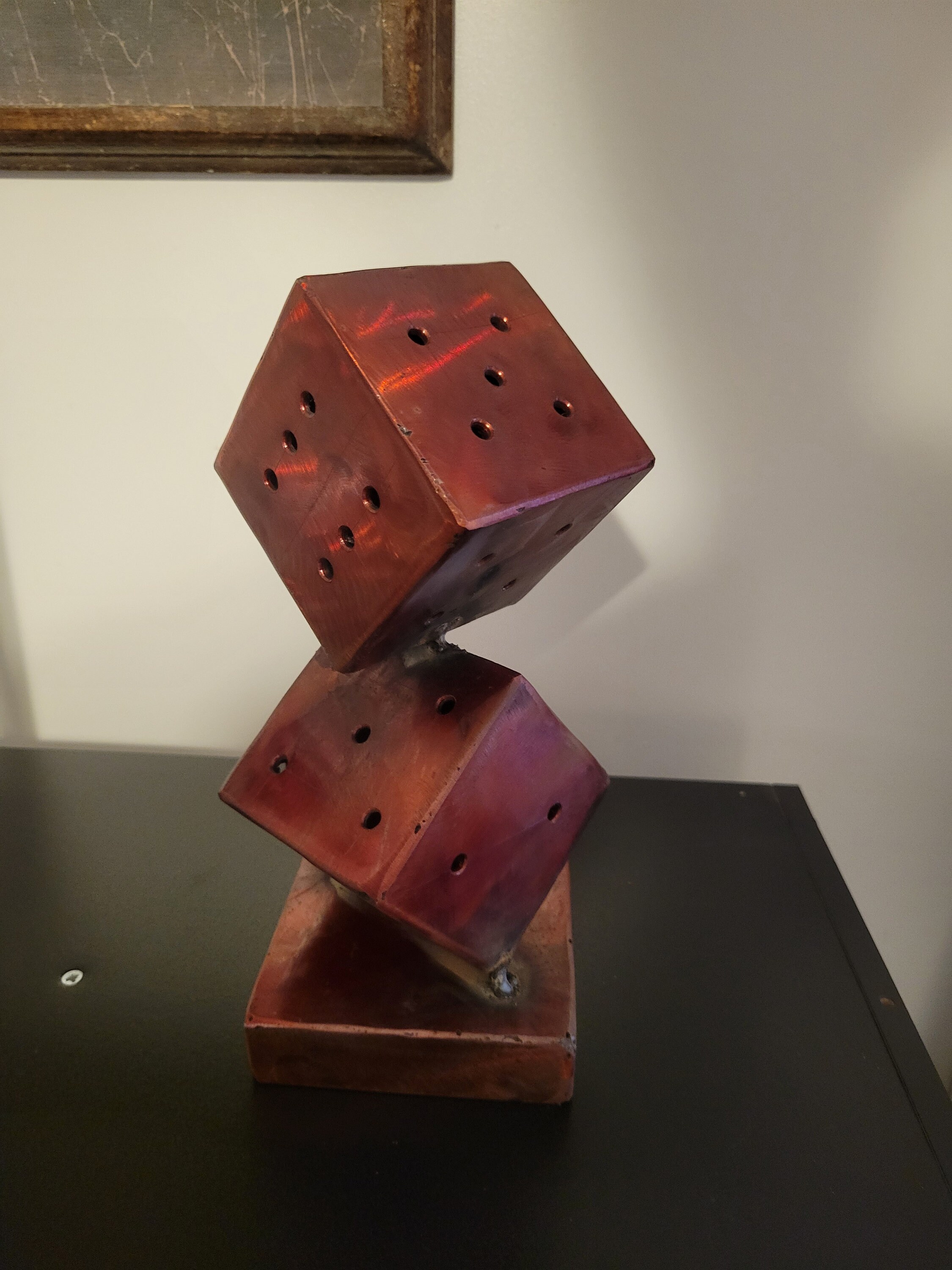 Red Dice , Steel Statue, Small Indoor Metal Art , Metal Statue . - Etsy