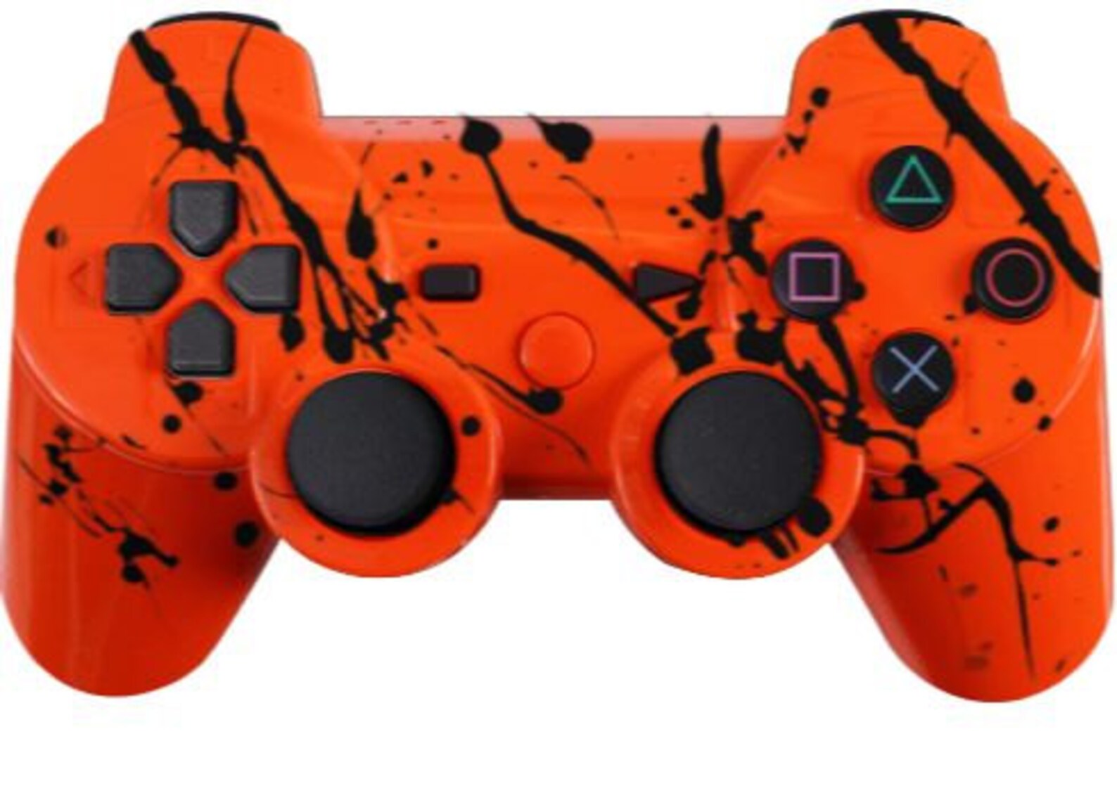 Glossy Orange Custom Controller with Black Splatter: Tinge | Etsy