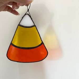 Candy Corn Sun Catcher Stained Glass - Etsy