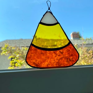Candy Corn Sun Catcher Stained Glass - Etsy
