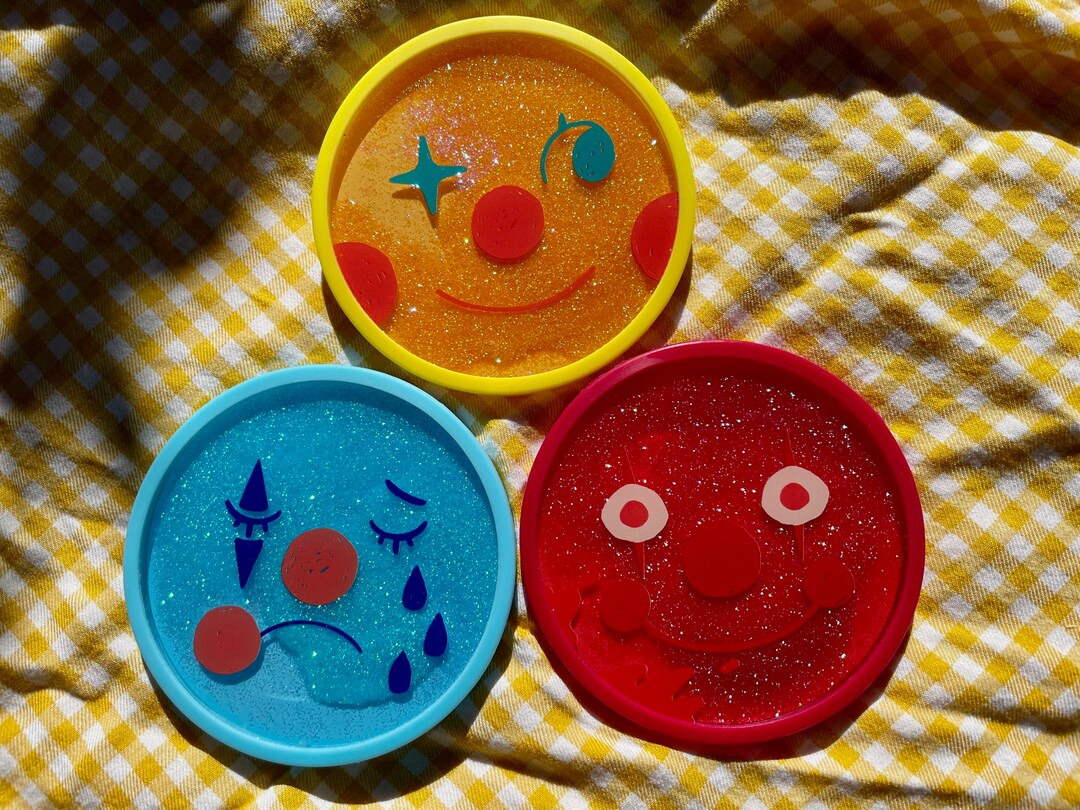 Clown Face Coasters - Etsy
