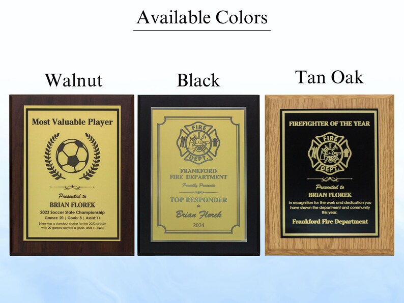 Personalized Sports Award Plaque | ALL SPORTS | Custom Wood Plaques ...